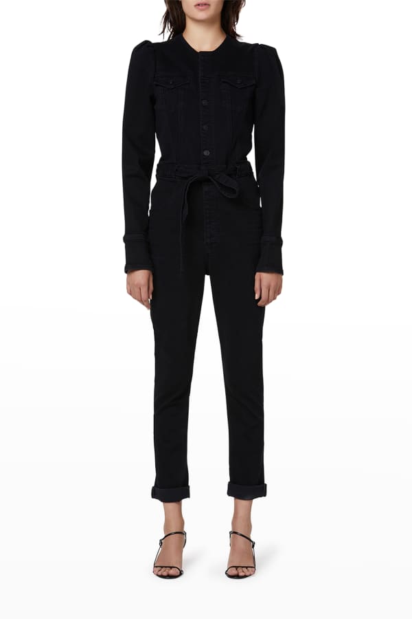 ETICA Farrah Zip-Front Denim Jumpsuit | Neiman Marcus