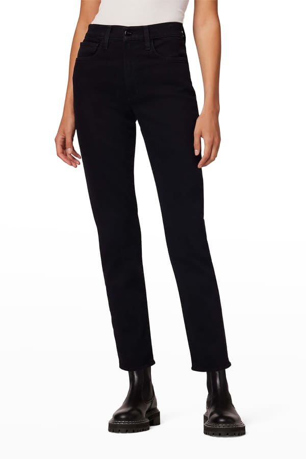 Jen7 Mid-Rise Slim Straight Jeans | Neiman Marcus