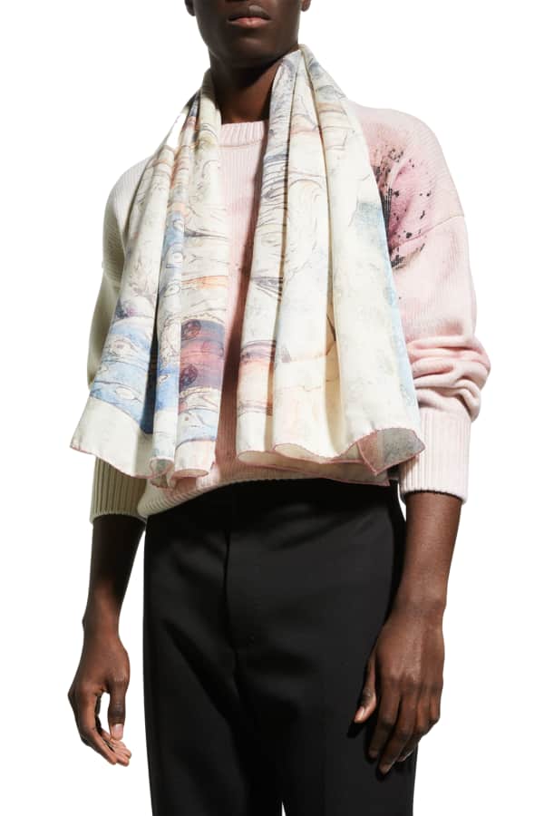 Versace Men's Baroque Silk Square Scarf | Neiman Marcus