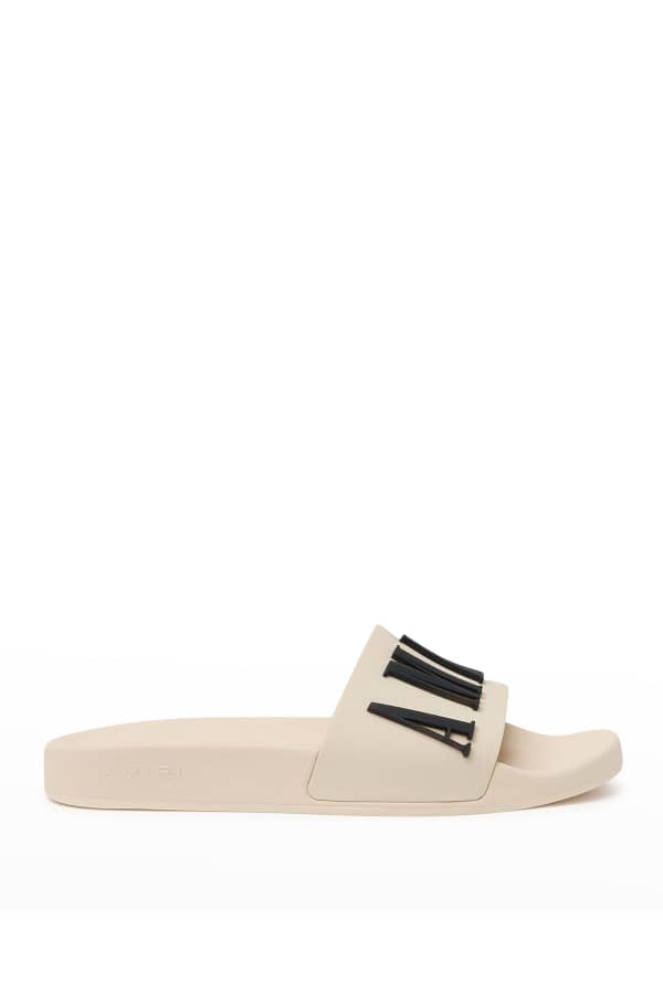 Givenchy Logo Flat Pool Sandals | Neiman Marcus