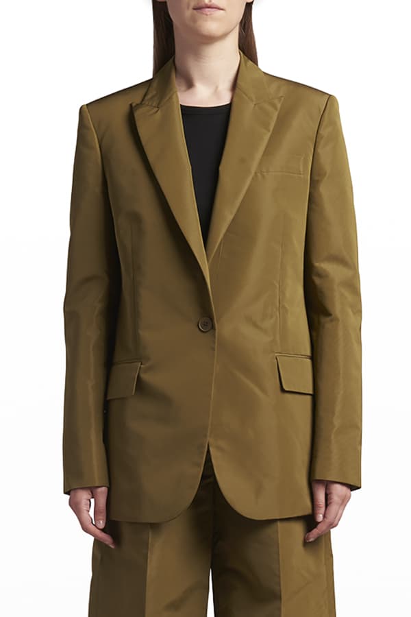 FRAME Classic One-Button Velvet Blazer | Neiman Marcus