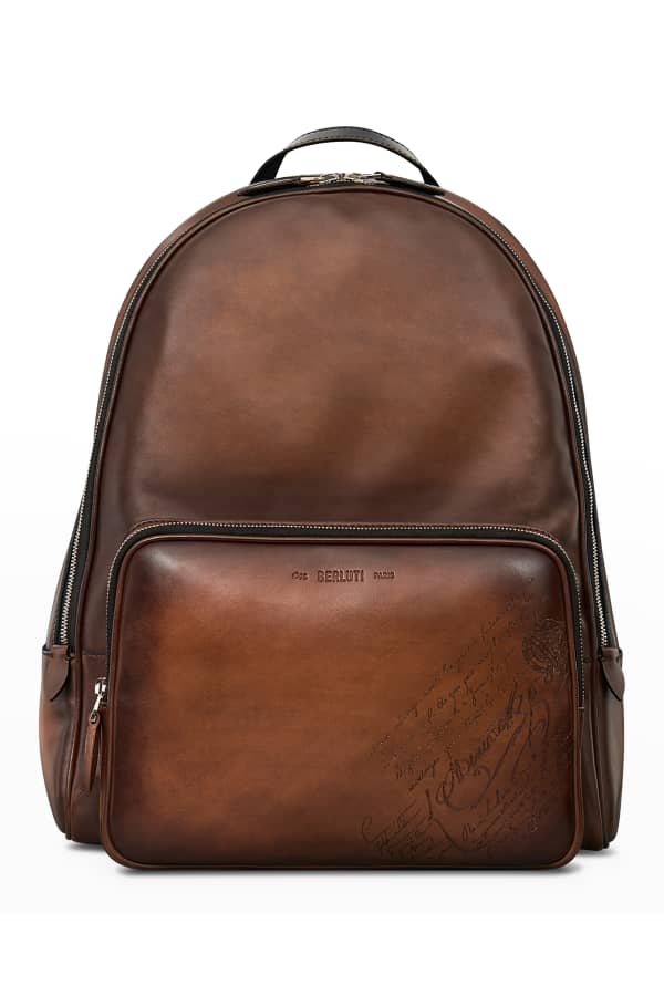 Shinola Men's Fulton Smooth Grain Leather Backpack | Neiman Marcus