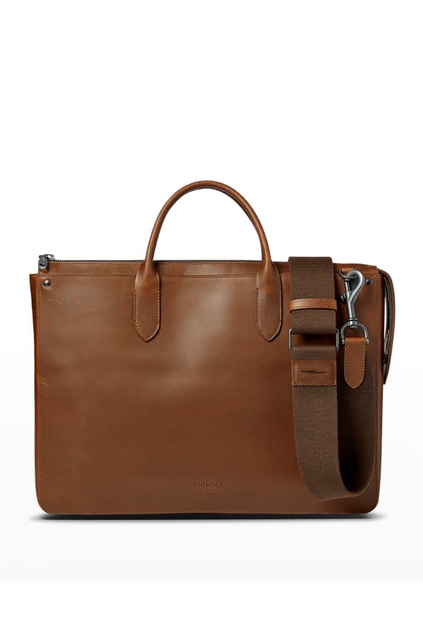 Shinola Men's Fulton Navigator Leather Backpack | Neiman Marcus