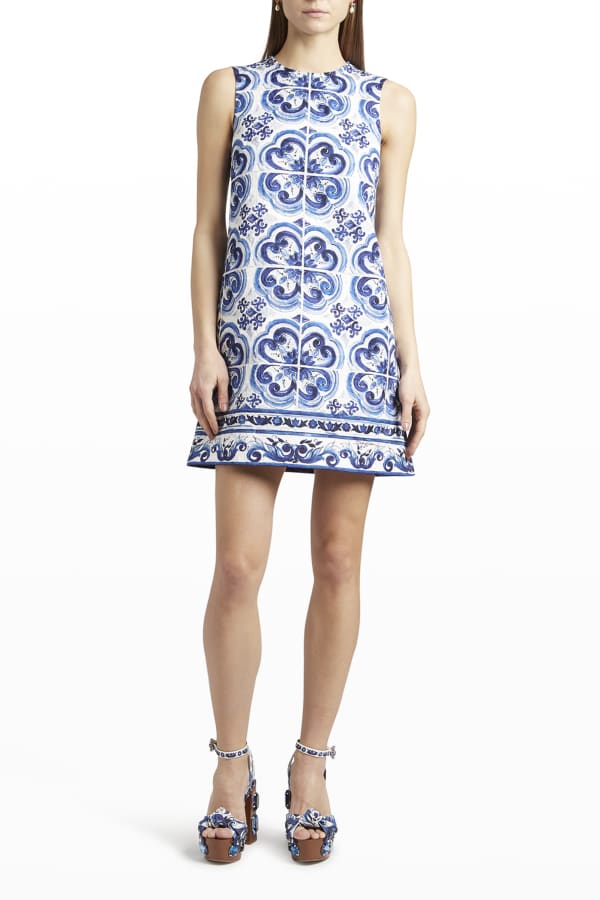 AMUR Yael A-Line Floral Mini Dress | Neiman Marcus