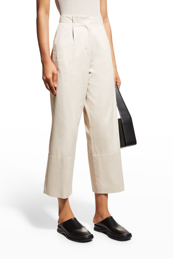 Maison Common Linen Wide-Leg Sailor Pants | Neiman Marcus