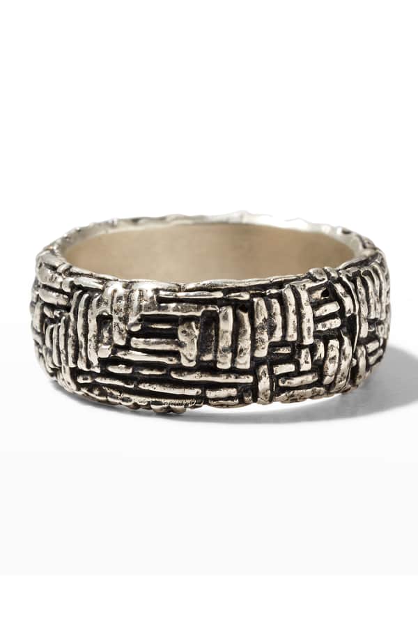 Versace Men's Greca Chain Link Ring | Neiman Marcus