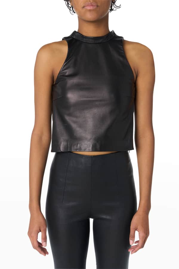 Versace Leather Bra Top | Neiman Marcus
