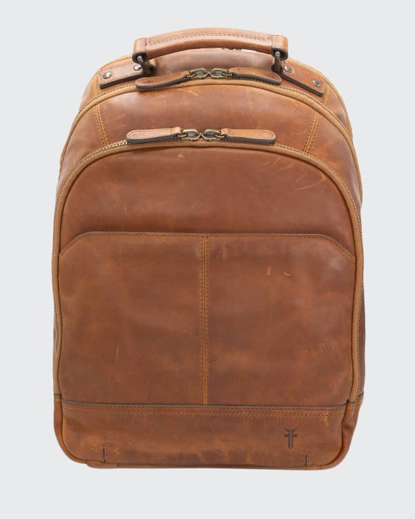 Shinola Men's Fulton Smooth Grain Leather Backpack | Neiman Marcus