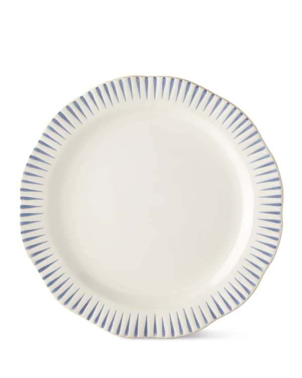 Vietri Incanto Stone Stripe Dinner Plate, Aqua | Neiman Marcus