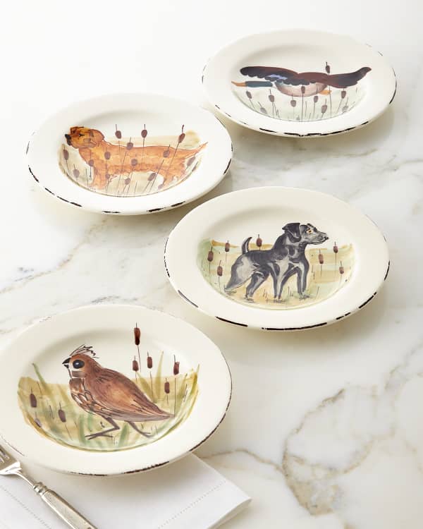 Vietri Assorted Jewel-Tone Glass Salad Plates, Set of 4 | Neiman Marcus