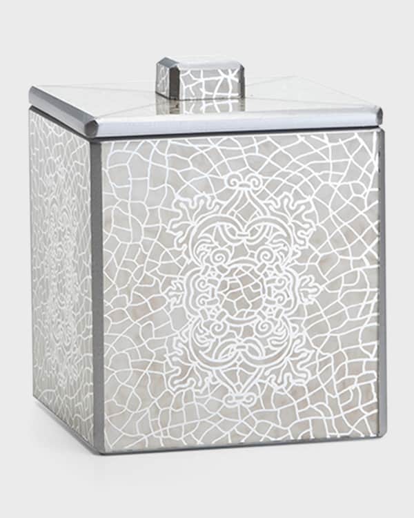 Labrazel Miraflores Tissue Box Cover, Silver | Neiman Marcus