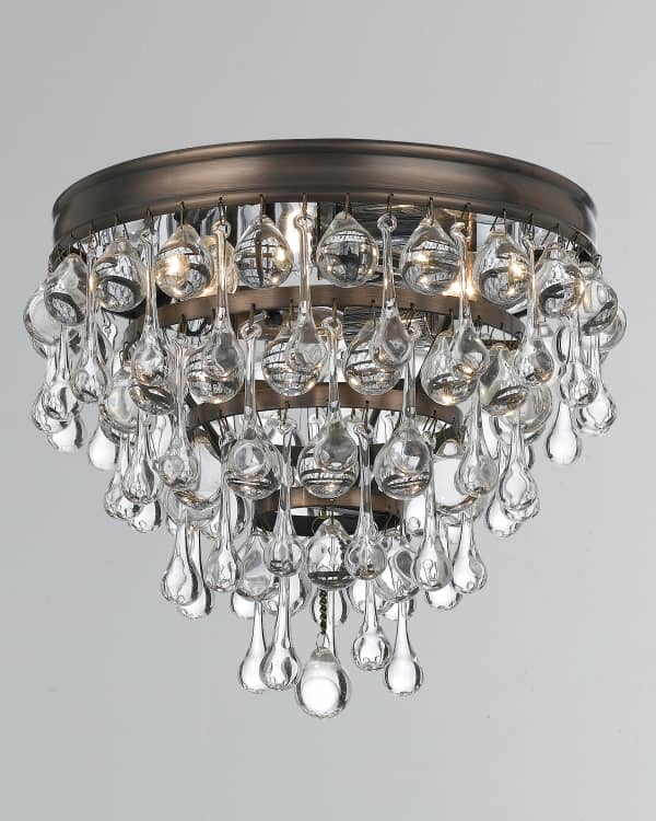 Crystorama Crystal Flower Flush-Mount Light Fixture | Neiman Marcus