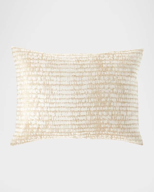 Fino Lino Linen & Lace Shimmer European Sham | Neiman Marcus