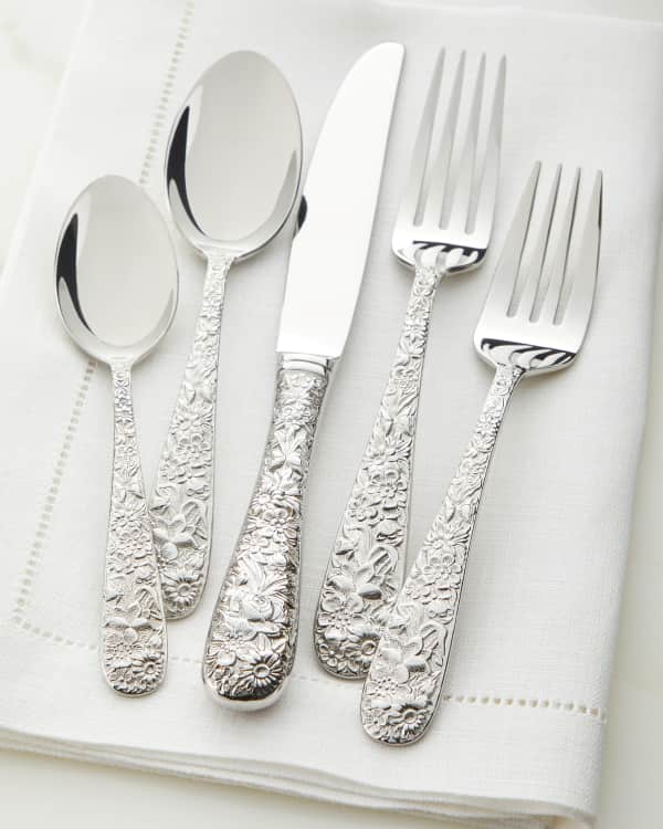 Ricci Silversmith 20-Piece Parisian Garden Flatware Set | Neiman Marcus