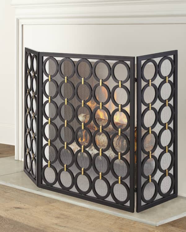 Oversize Single-Panel Iron Fireplace Screen | Neiman Marcus Oversize Single-Panel Iron Fireplace Screen | Neiman Marcus