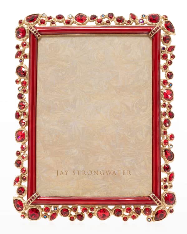 Jay Strongwater Poppy Picture Frame, 5" x 7" | Neiman Marcus