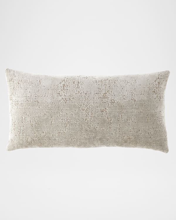 Fino Lino Linen & Lace Moonstruck Decorative Oblong Pillow | Neiman Marcus