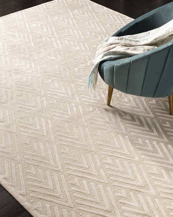 Lili Alessandra Capri Aqua Rug, 6' x 9' | Neiman Marcus