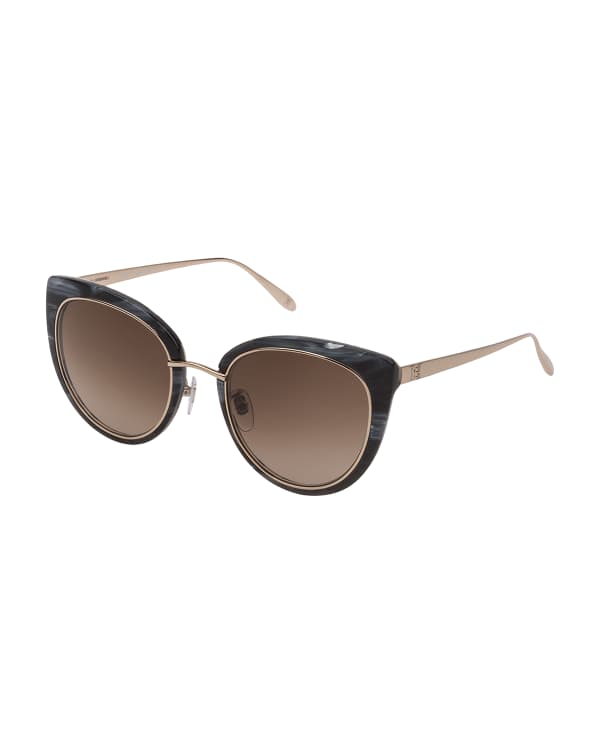 Jimmy Choo Rua/G Pearly Acetate Cat-Eye Sunglasses | Neiman Marcus
