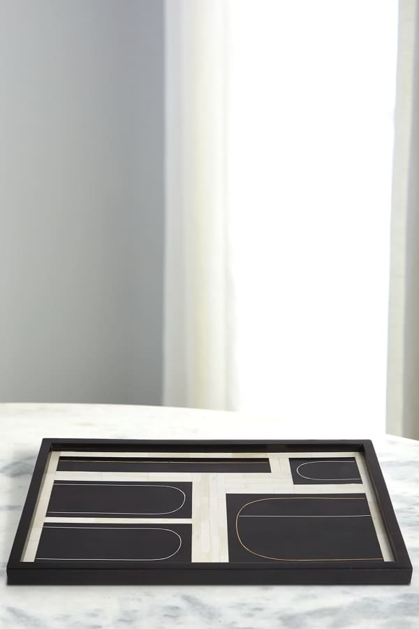 Global Views Flora Antiqued Brass Tray | Neiman Marcus