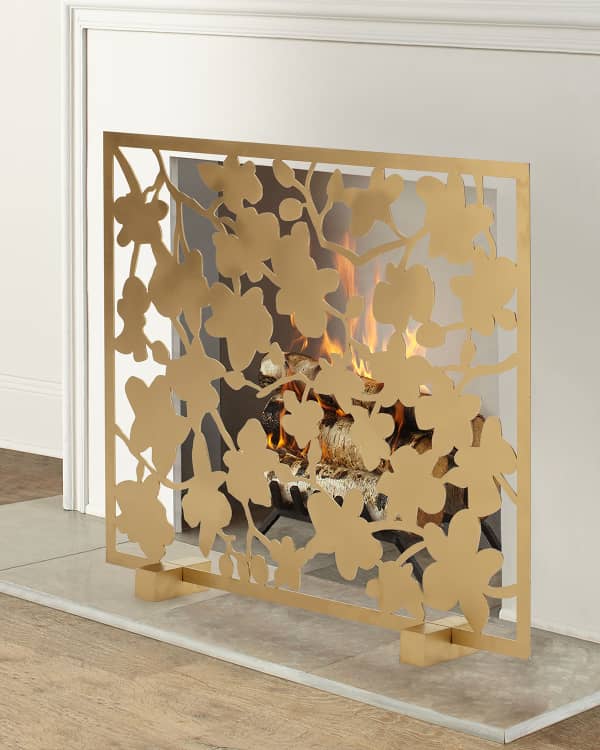 Michael Aram Palm Decorative Fireplace Screen | Neiman Marcus