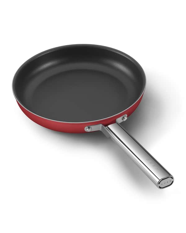 Smeg 11" Nonstick Frying Pan, Cream | Neiman Marcus