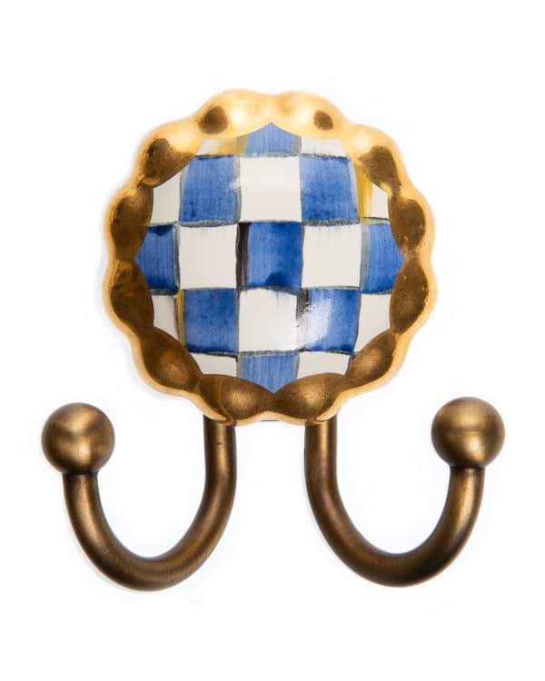 MacKenzie-Childs Courtly Check Daisy Wall Hook | Neiman Marcus