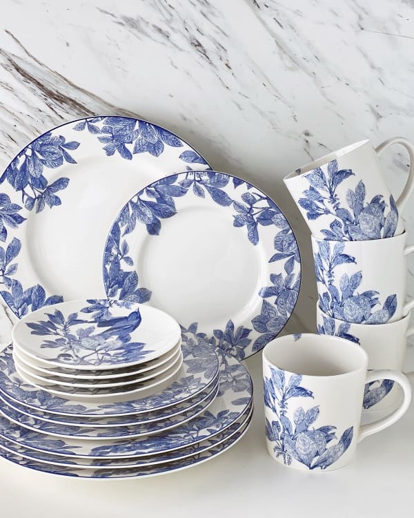 Caskata Blue Crabs 16-Piece Dinnerware Set | Neiman Marcus
