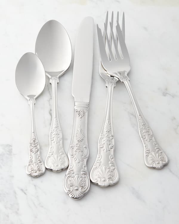 Wallace Silversmiths 65-Piece Gold-Plated Grand Duchess Flatware ...