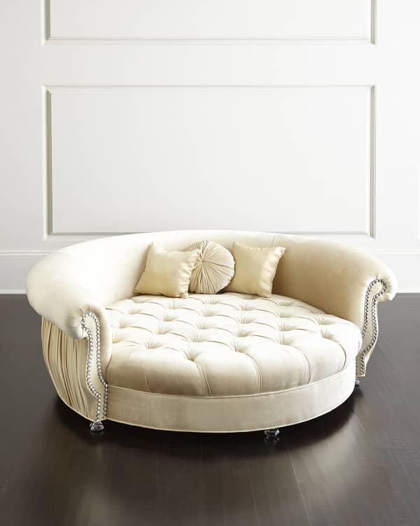 Haute House Lenor Pet Bed with Mirror Trim | Neiman Marcus