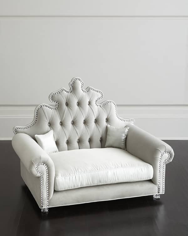 Haute House Lenor Pet Bed with Mirror Trim | Neiman Marcus
