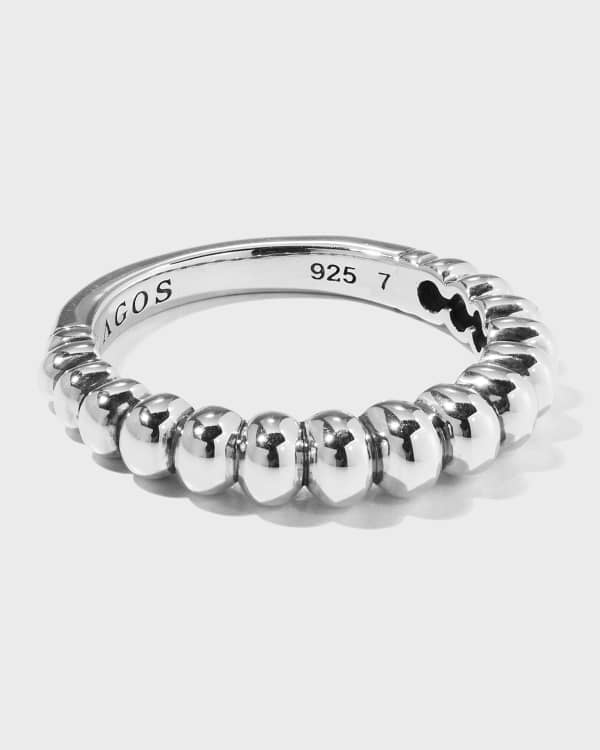 LAGOS Luna Pearl 2-Tone Stack Ring | Neiman Marcus