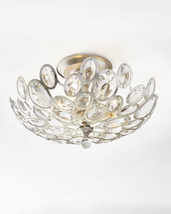 Crystorama Crystal Flower Flush-Mount Light Fixture | Neiman Marcus