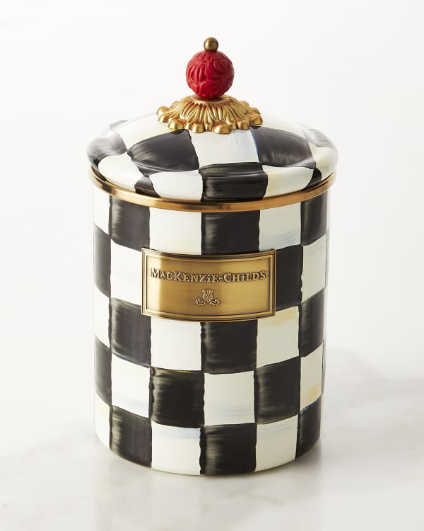 MacKenzie-Childs Royal Check Column Canister | Neiman Marcus