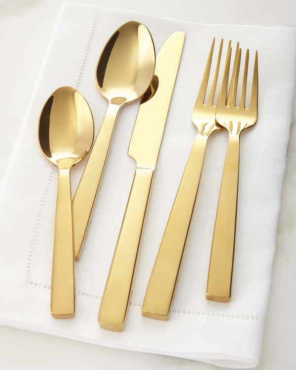 Wallace Silversmiths Five-Piece Euro Hammered Flatware Place Setting ...