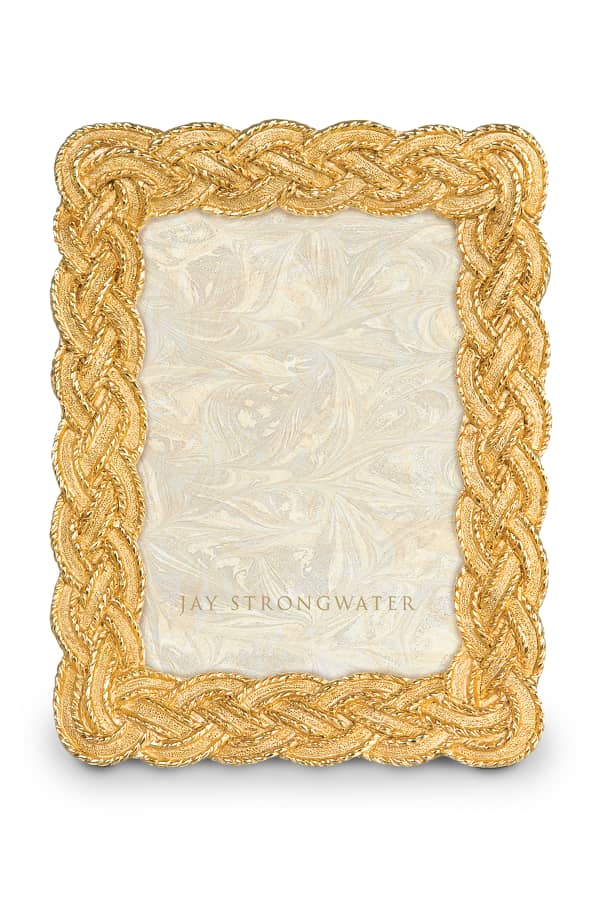 Jay Strongwater Cream Braided Picture Frame, 5" x 7" | Neiman Marcus