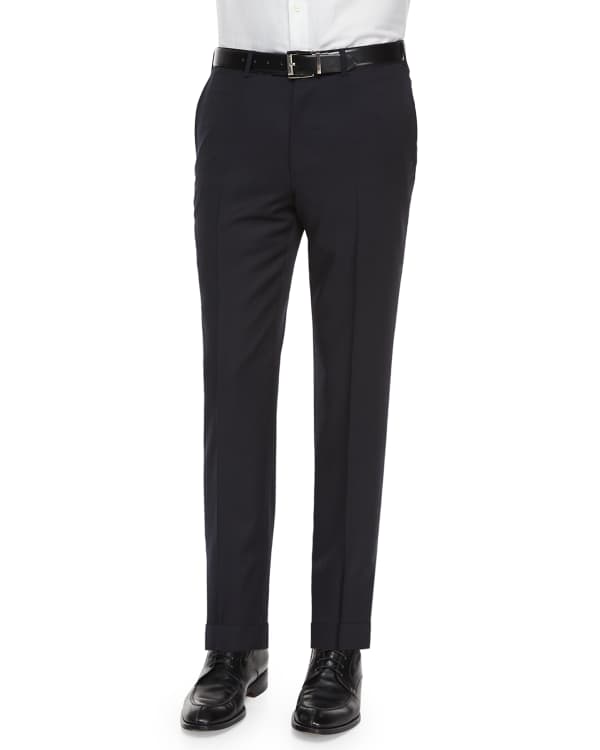 ZEGNA Men's Wool Twill FF Pants | Neiman Marcus