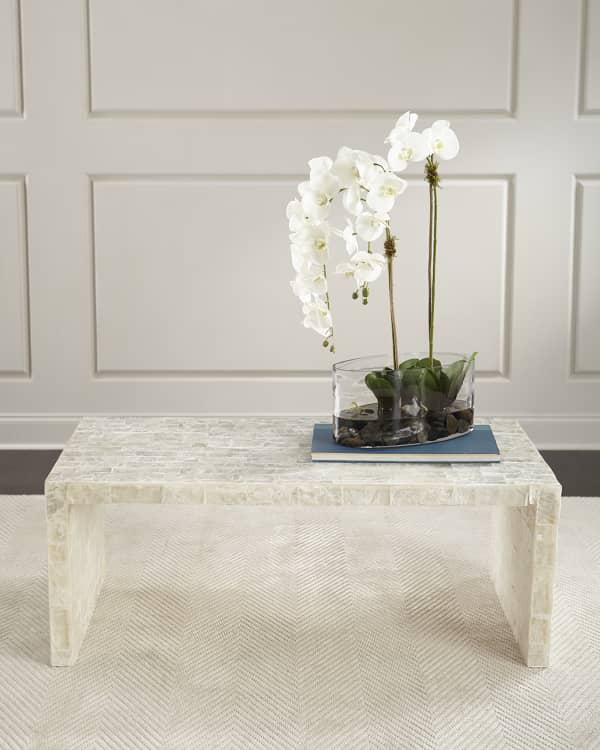 Bernhardt Barclay Round Travertine Coffee Table | Neiman Marcus