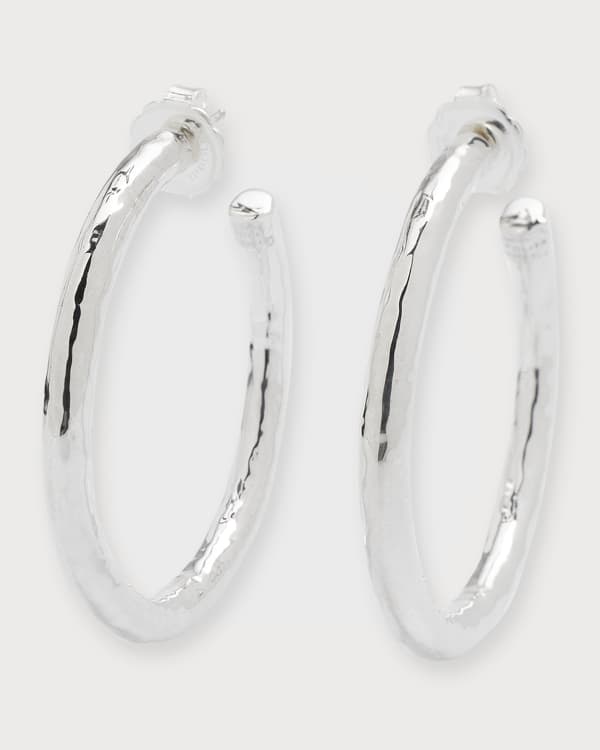 fish hoop earrings silver