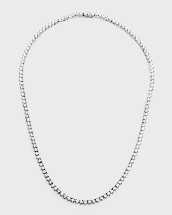 Heera Moti 14K White Gold Pave Diamond Curb Chain Necklace, 18"L ...
