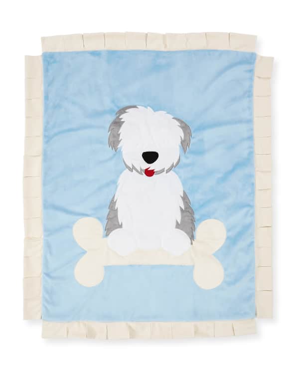 Boogie Baby Personalized Peek-a-Boo Puppy Plush Blanket, Blue | Neiman ...