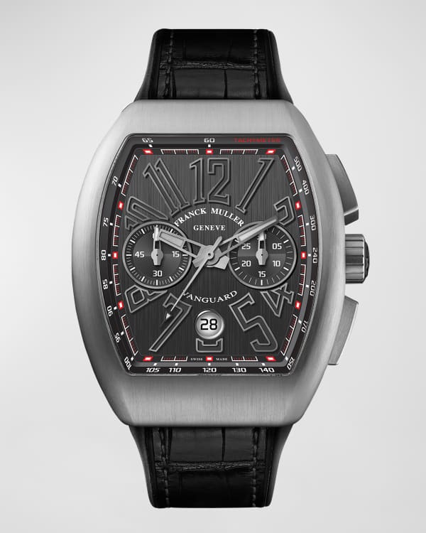 Franck Muller Men's Vanguard Racing Automatic Black and Red Accent ...