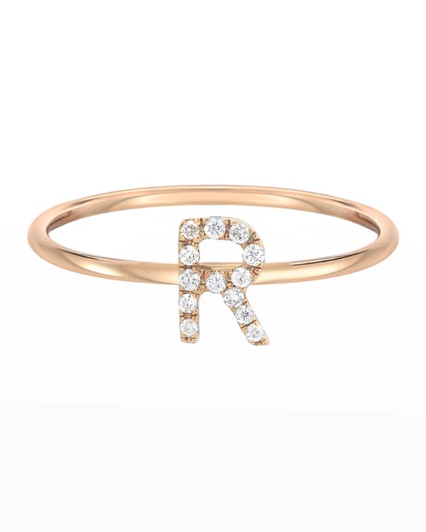 Sarah Chloe Cara Danity 14K Gold Initial Ring, Sizes 3-8 | Neiman Marcus