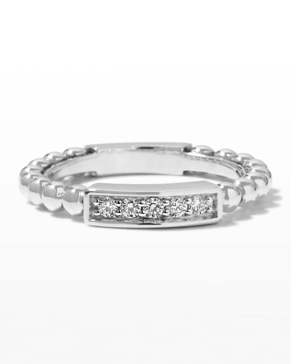 LAGOS Sterling Silver Caviar Spark Ring with Diamonds | Neiman Marcus