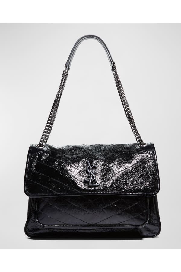 Saint Laurent Niki Medium YSL Boucle Tweed Shoulder Bag | Neiman Marcus