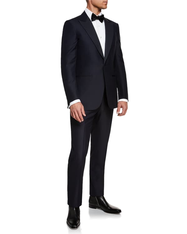 Hickey Freeman Men's Peak-Lapel Solid Tuxedo Suit | Neiman Marcus