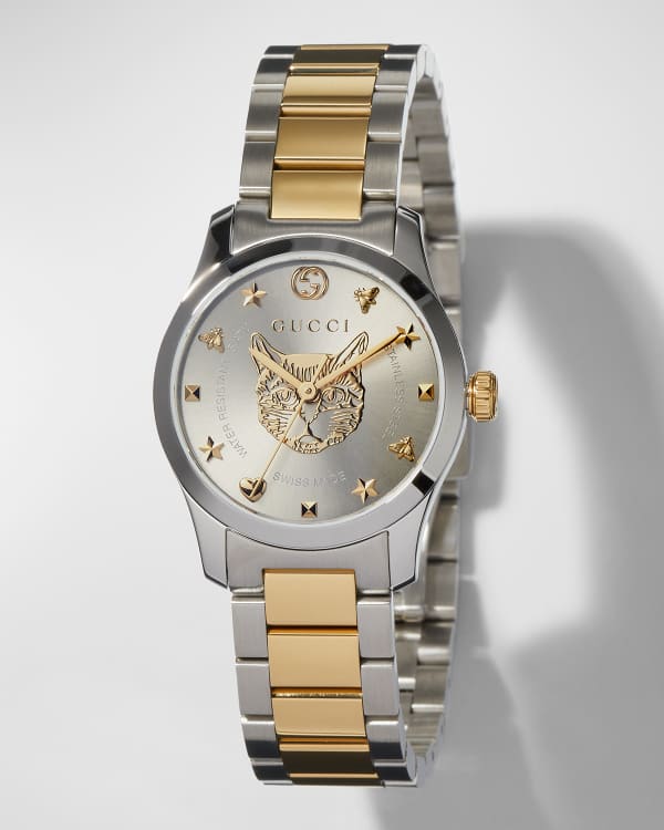 Gucci G-Timeless Bracelet Watch, Yellow Golden | Neiman Marcus