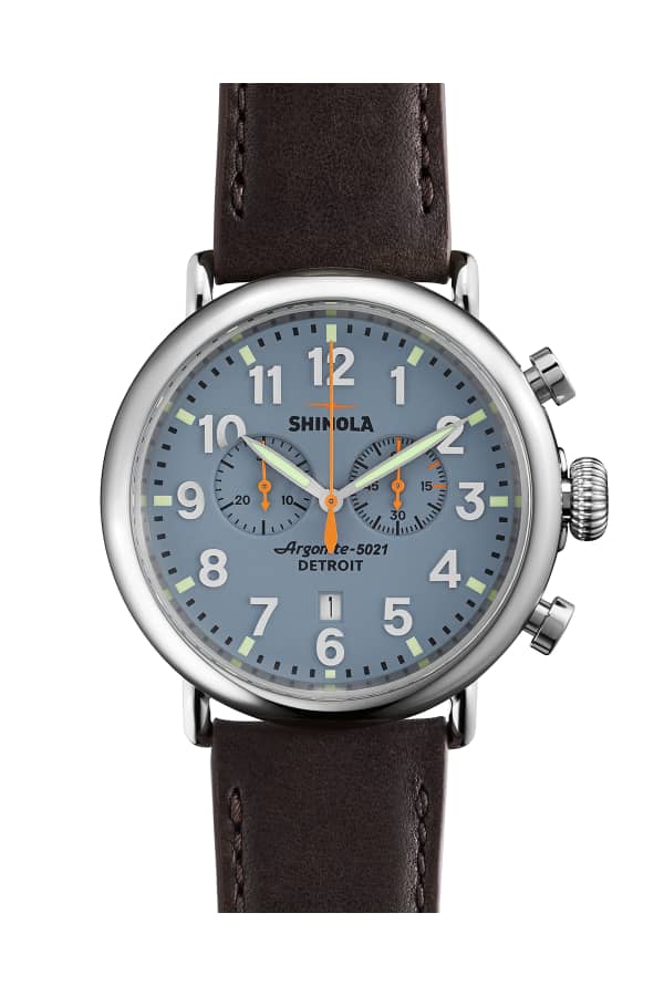 Shinola Men's 45mm Runwell Automatic Leather Watch | Neiman Marcus