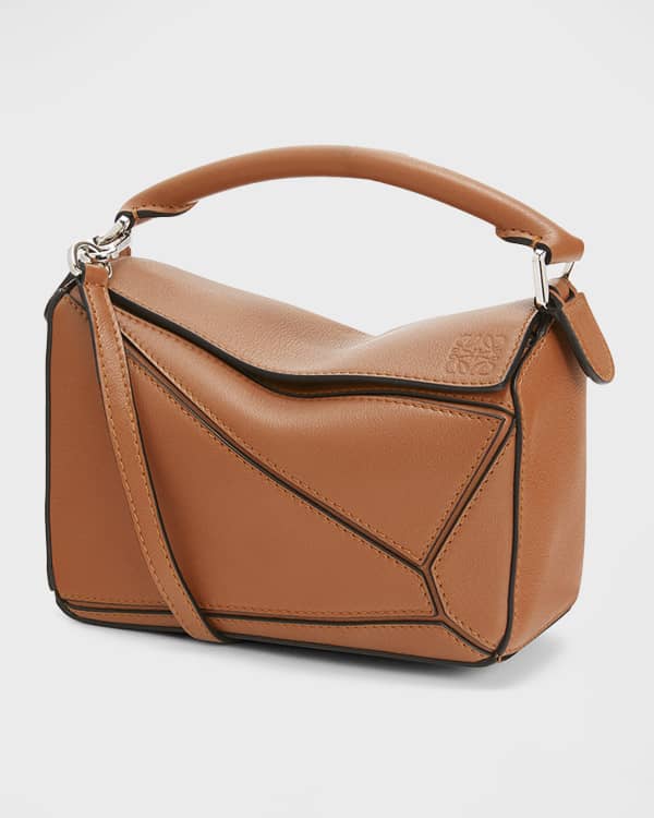 Loewe Puzzle Edge Small Top-Handle Bag in Tricolor Leather | Neiman Marcus