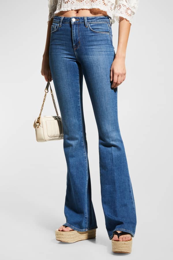 L'Agence Marty Ultra High Rise Flare Jeans | Neiman Marcus